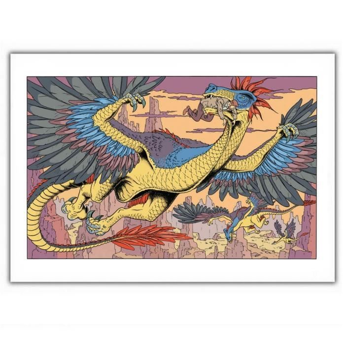 Poster affiche offset Blake et Mortimer avec le dragon (35,5x28cm ...