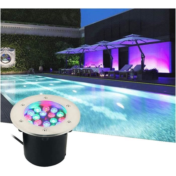 Spot LED Lumière de piscine 12V 15W IP68 Étanche Acier Inoxydable ...
