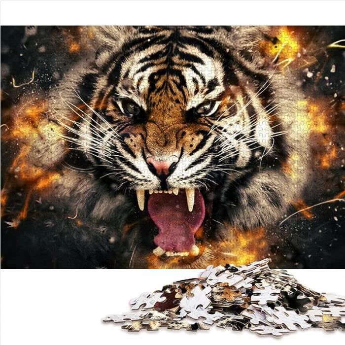 Puzzle Jigsaw 1000 Pièces - AUTREMENT - Tigre - Bois - 75x50 cm - Pour ...