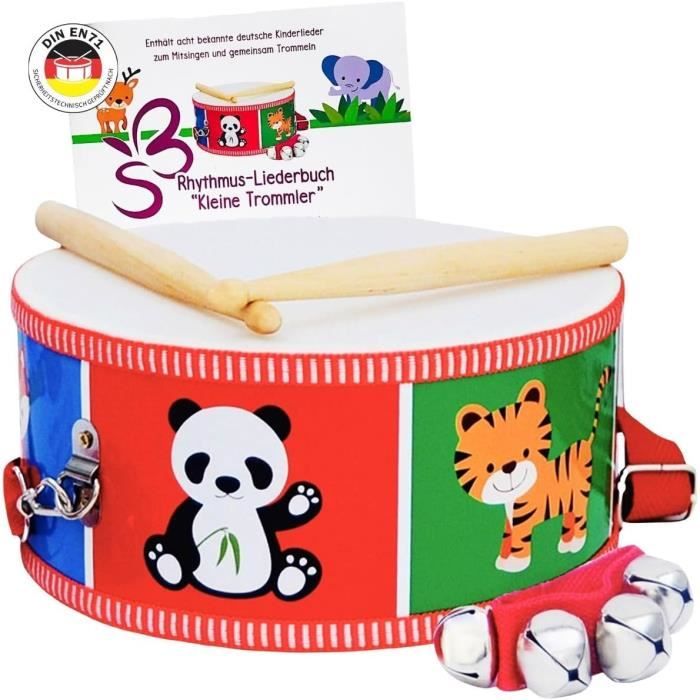 ® Tambour Pour Enfants En Bois – Instrument De Musique Avec Livre De ...