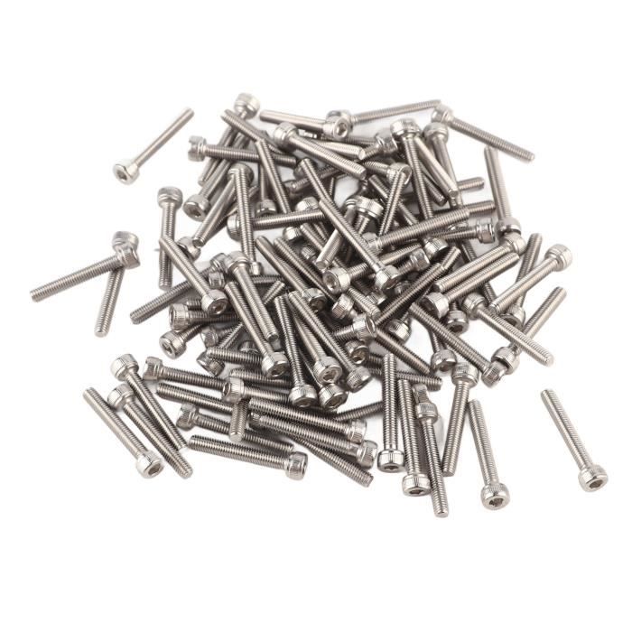 EJ.life Lot de vis à tête hexagonale en acier inoxydable SS304 (M3*20), idéal pour les espaces ...