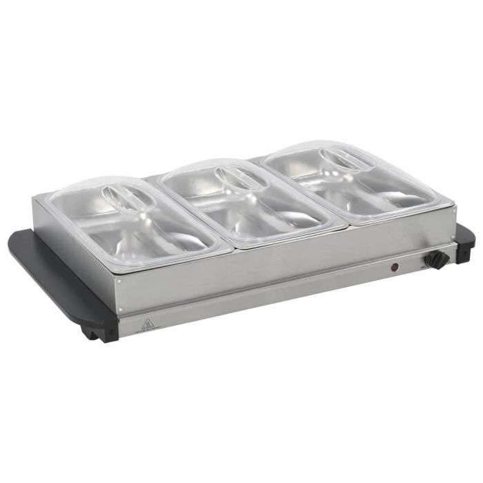 YOS Serveur buffet Chauffe-repas en Acier inoxydable 300W 63 x 37 x ...