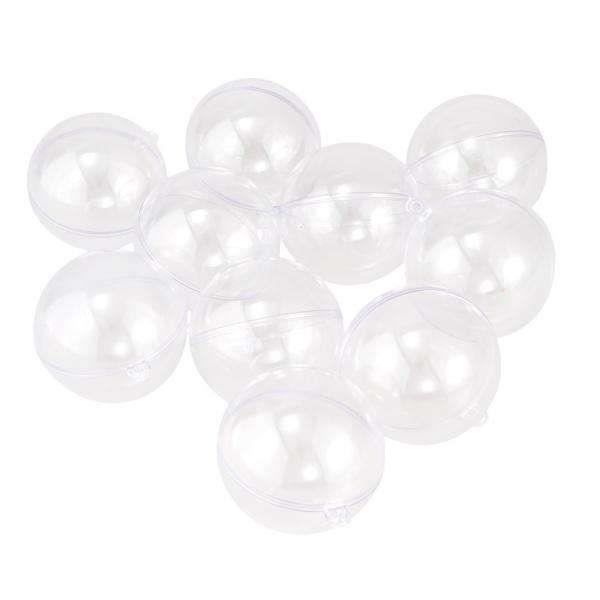 2X 10pcs Boule à remplir transparente Boule en plastique Décors de fête - Cdiscount Maison