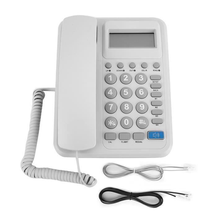 Compete-téléphone de bureau KX-T2023 Téléphone sans batterie avec affichage de l'identification ...