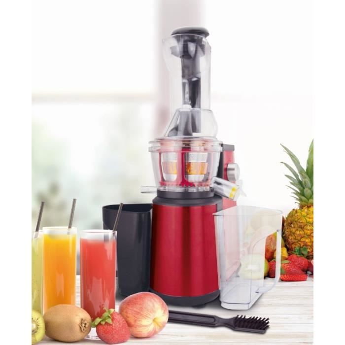 KITCHEN COOK Extracteur de jus vertical Slow Juicer - Rouge - Cdiscount ...