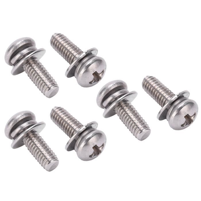 Qiilu vis boulons écrous 100 pièces vis à tête cylindrique croisée avec ...