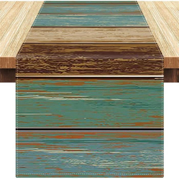 Chemin De Table Lin Chemin De Table Basse Salon Table À Manger Bleu ...