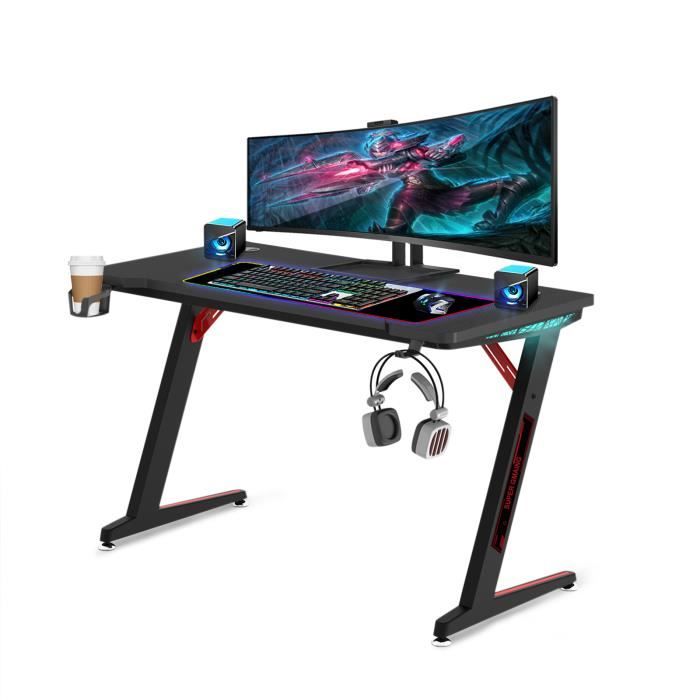 Soontrans Bureau Gaming,Table Gamer en Fibre de Carbone,-120×60cm ...