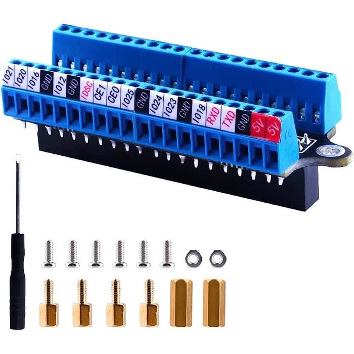 XTVTX Micro GPIO Terminal Block Breakout Board Module, GPIO Expansiooard Micro Connector for 4B ...