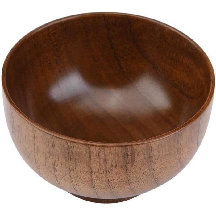 Bol en Bois, Petit Saladier en Bois Bol Petit Dejeuner pour Soupe ...