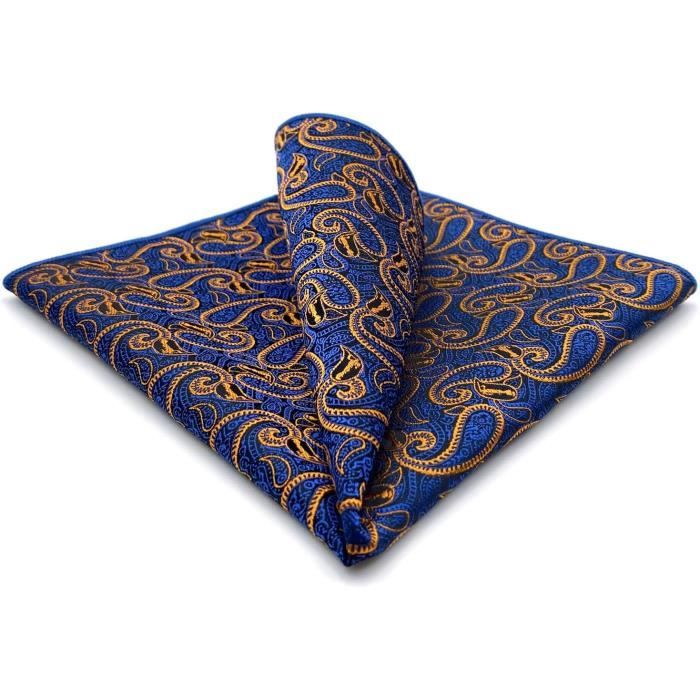 Shlax&Wing Ensembles De Cravates Pour Homme Cravate Cachemire Bleu ...