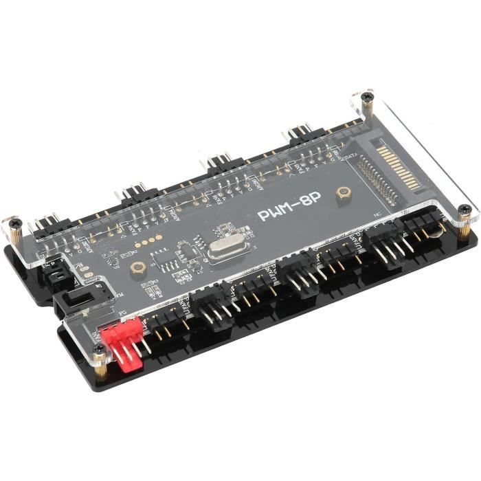 Hub Argb-Pwm, 2 En 1 5V Argb Et 12V Pwm Dc Fan Hub Avec Télécommande ...