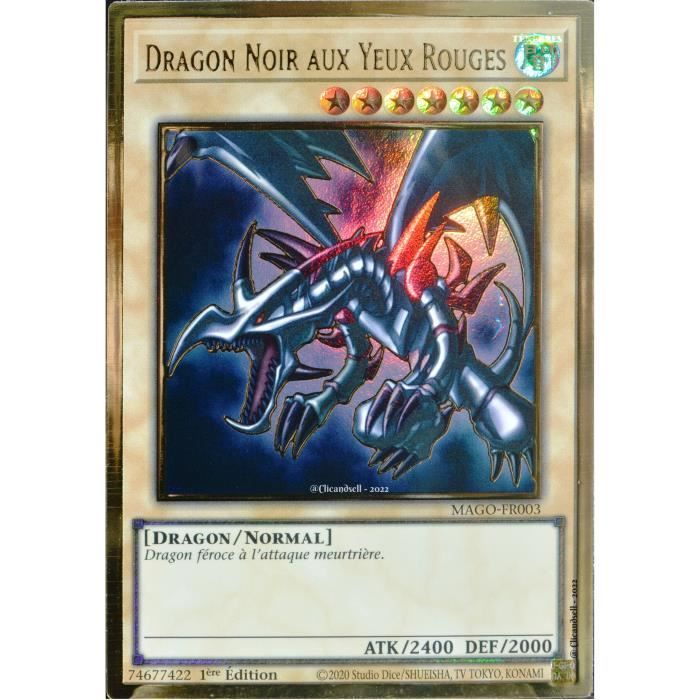 Carte YU-GI-OH MAGO-FR003 Dragon Noir Aux Yeux Rouges Gold Rare NEUF FR ...