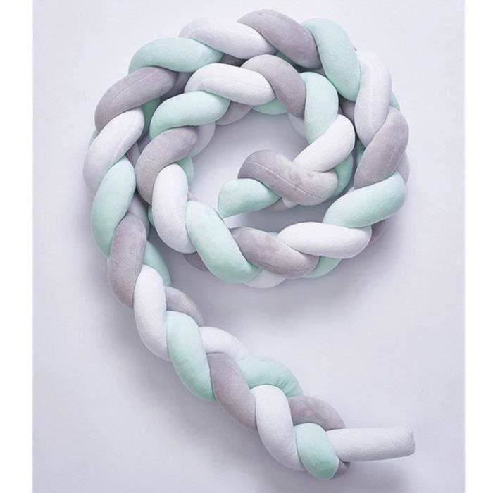 DFG20846-Tour de Lit 2m Bébé Coussin Serpent Coussin Tressé Pare-chocs ...
