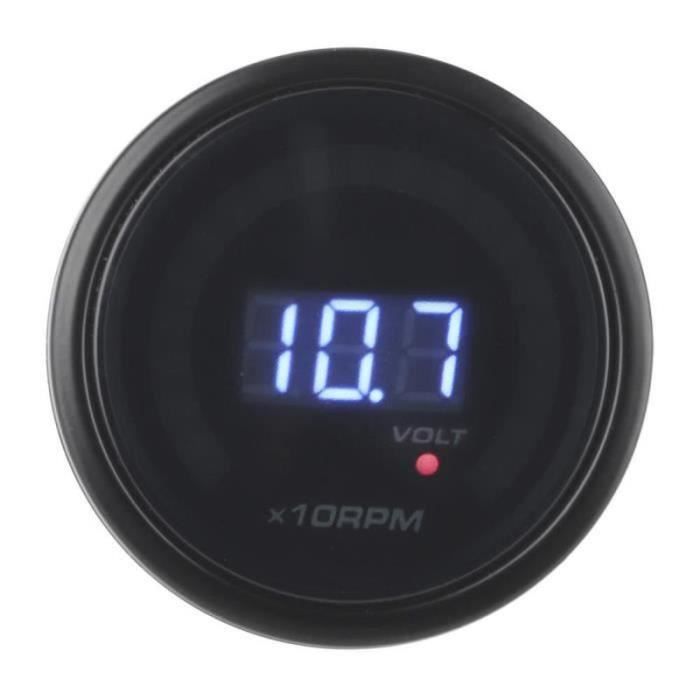 Fdit jauge de tachymètre 2in 2-en-1 12 V tachymètre voltmètre LED ...