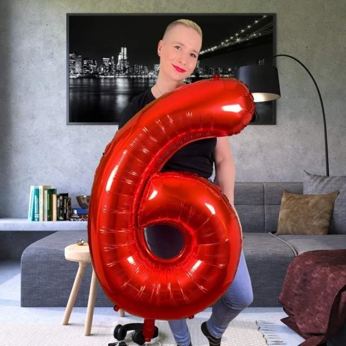 Ballon 50 Ans Rouge Xxl-Ballon Anniversaire 50 Ans Decoration, Ballon ...