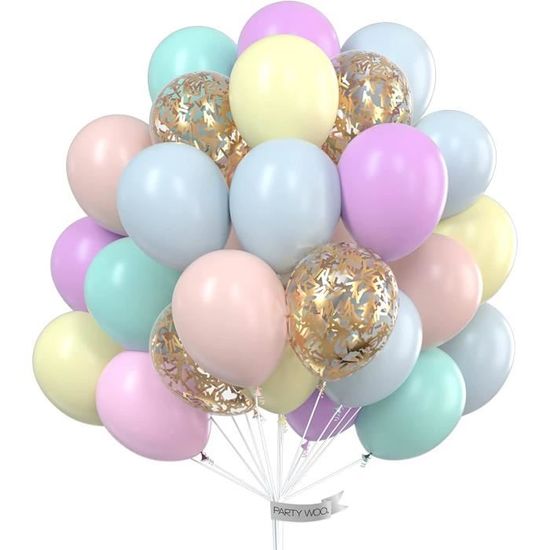 Ballon Pastel, 60 pcs 12" Ballon Rose Pastel, Ballon Jaune Pastel ...