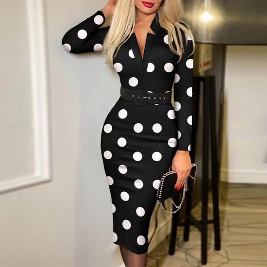 Robe femmes - de bureau à motifs Vintage pour 03_print - Cdiscount Prêt ...