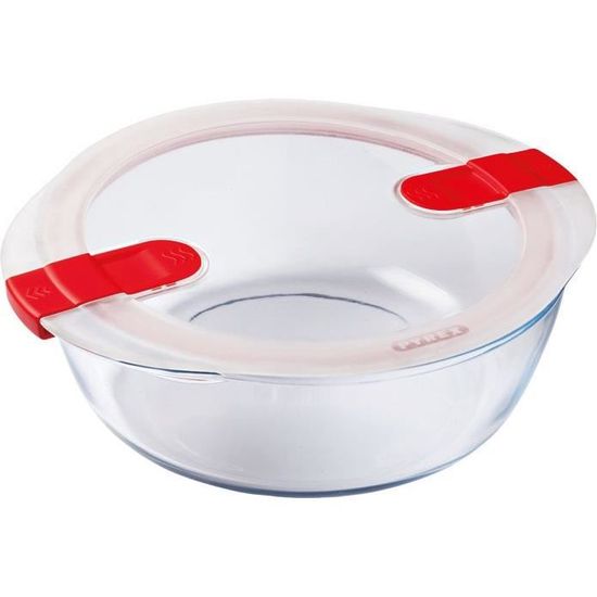 PYREX Plat rond 26x23x8 cm + couvercle Cook & Heat - Cdiscount Maison