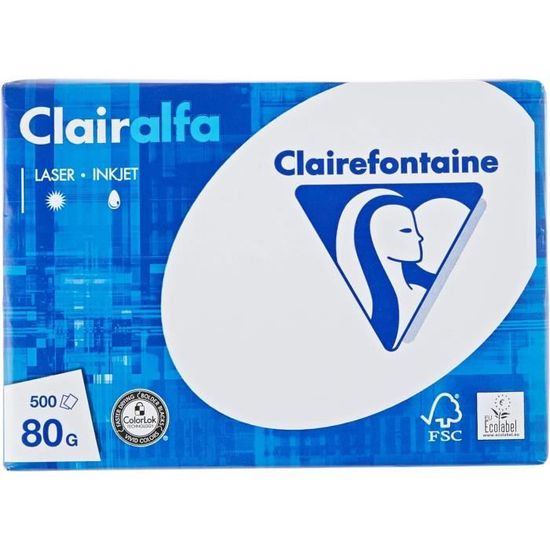 Clairefontaine Papier A5 - 1910 - Ramette de 500 feuilles papier jet d ...