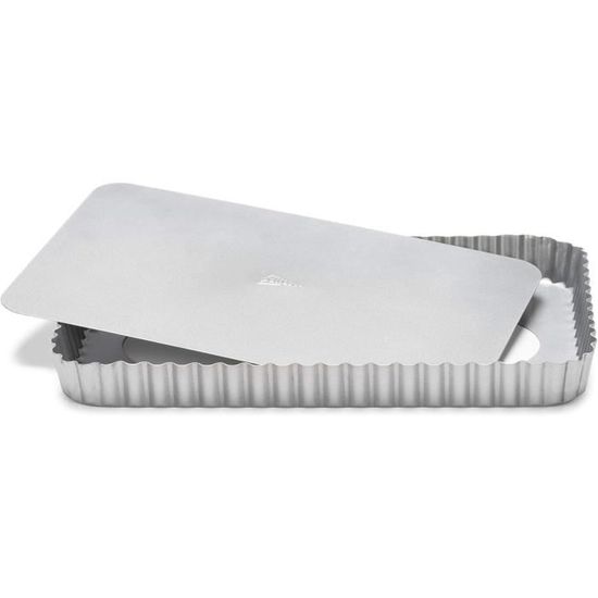 03568 – Moule À Tarte Rectangulaire - Tourtière À Fond Amovible Silver ...