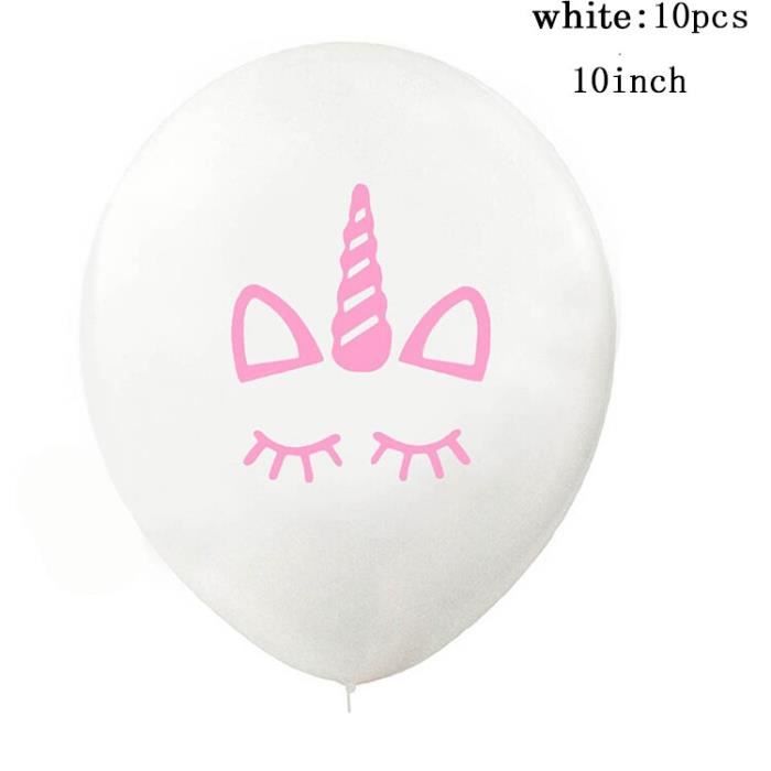 Ensemble de fête - GF - Licorne - Ballons en latex - Décoration anniversaire - Fille bébé ...