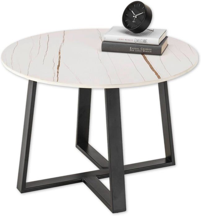 Jason Basse Ronde Blanche – Table de Salon Moderne avec Plateau en ...