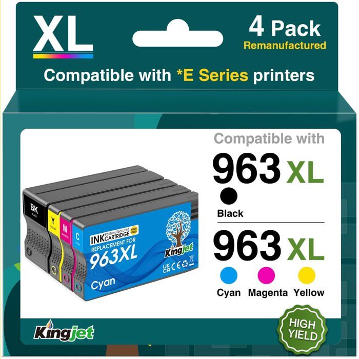 963 XL Remanufacturé Cartouches d'encre Compatibles pour Cartouche HP ...