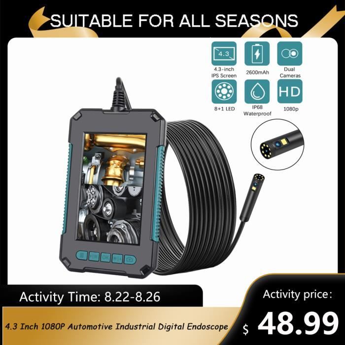 Endoscope industriel avec caméra'inspection automobile 8mm, Endoscope ...