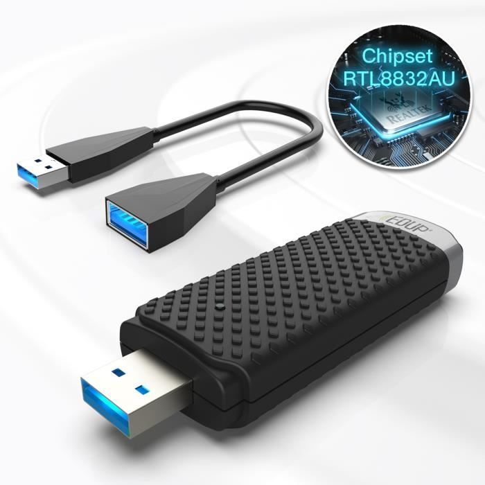 Avec rallonge - EDUP AX1800 Adaptateur WiFi USB3.0 WiFi 6 Carte Réseau ...