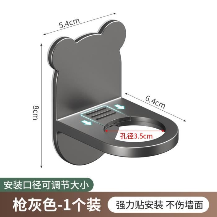 5 pieces - gris - Bouteille de Gel Douche Réglable T1, Support Mural en ...