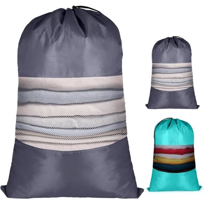 Sac À Linge Et Sac En Filet Voyage, 2 En 1 Grand Sacoche À Linge ...