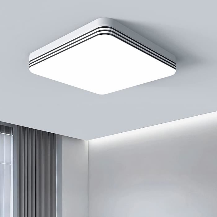 Plafonnier LED Carré, Luminaire Plafond 36W 3240LM, 6500K Éclairage ...