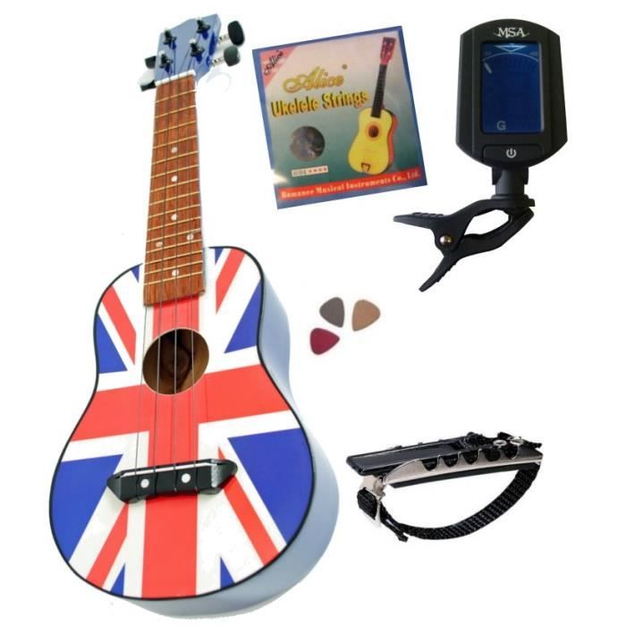 PACK Ukulele Soprano Drapeau Anglais 4 Accessoires - Cdiscount ...