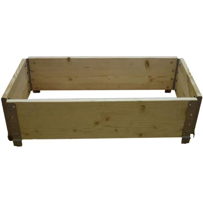 Carré Potager En Bois Naturel 800X400Mm[u335] - Cdiscount Jardin