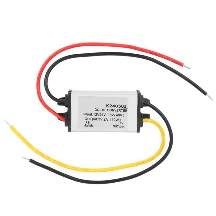 Convertisseur CC, DC-DC 12V/24V à 5V 2A 10W adopte un module d'alimentation électrique de ...