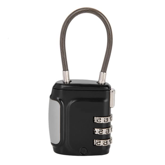 GOTOTOP Cadenas à fil d'acier 542B 3 paires de mot de passe TSA Steel ...
