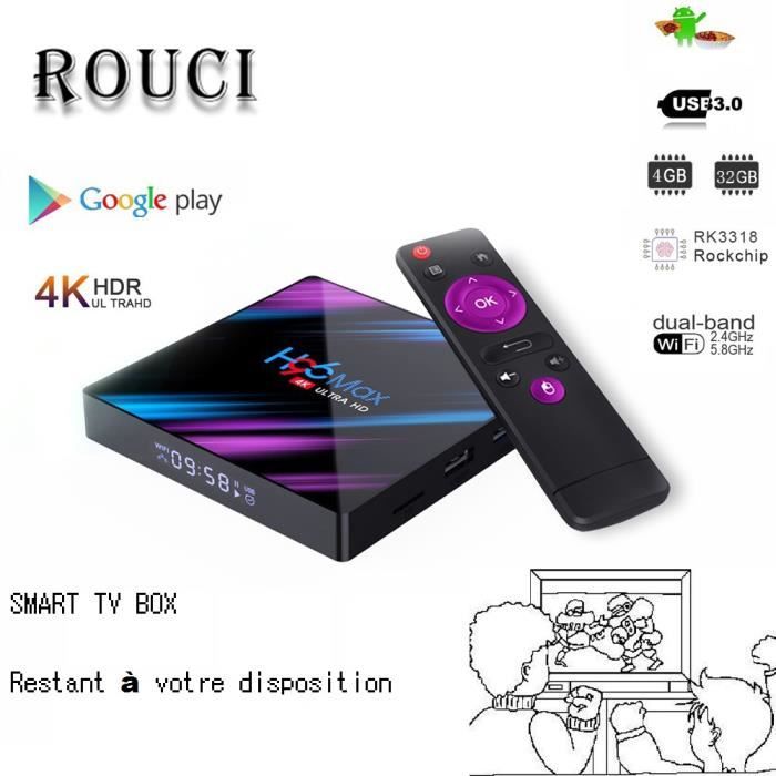 ROGUCI - Smart TV Box Android 10.0 - TV Box 4K ultra HD - 4G/32G ...