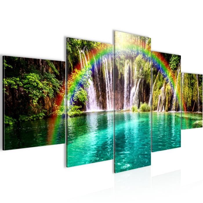 Runa art Tableau Décoration Murale Paysage Cascade 200x100 cm - 5 ...