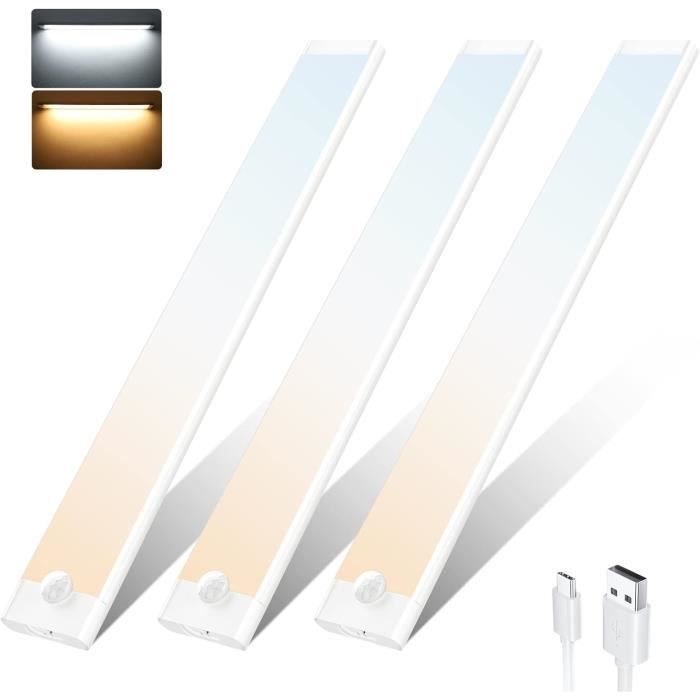 Lampe Detecteur de Mouvement Interieur, 72LED 3 Pack 2000mAh Lampe de ...