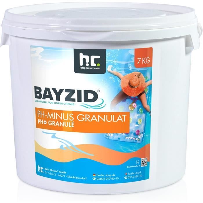 Höfer Chemie 4 x 7 kg (28 kg) BAYZID pH Moins granulé - l'ORIGINAL pour ...