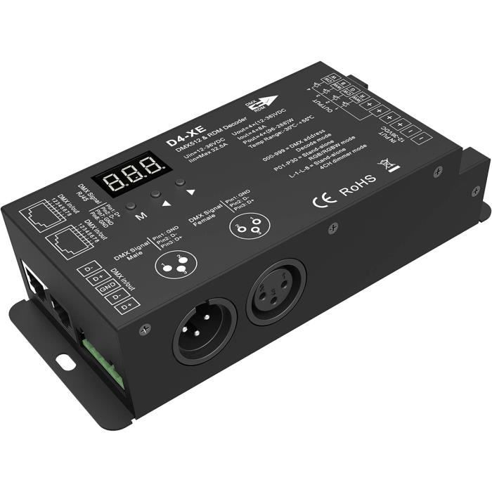 4 Channel Decoder DMX512 RDM Decoder DMX 512 Digital Display Decoder ...