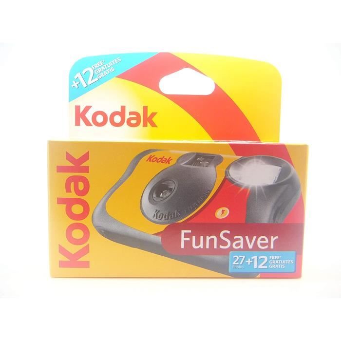 Kodak FUNFLASH-39 Appareil Photo jetable avec Flash - 27+12 Poses3 ...
