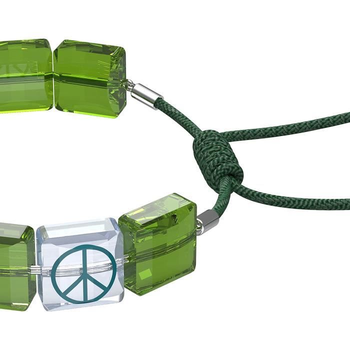 Swarovski , Bracelet Pas un type de metal Cristaux Letra femme, Vert ...