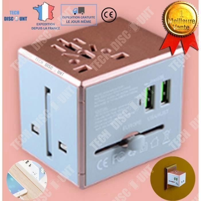 Adaptateur universel - TD® - Type C - 150 pays - 1300W - CE, FCC, ROHS - Cdiscount Bricolage