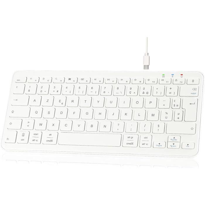 Clavier Sans Fil Bluetooth, Mini Clavier Azerty Français, Clavier Léger ...
