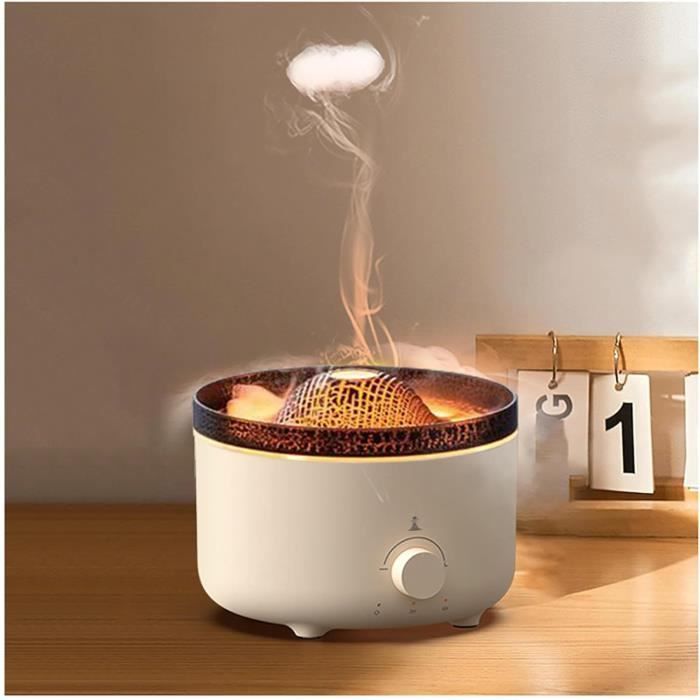 Flame Humidifier, Humidificateur D'Air Froid 2 Couleurs-Formes De Fumée ...