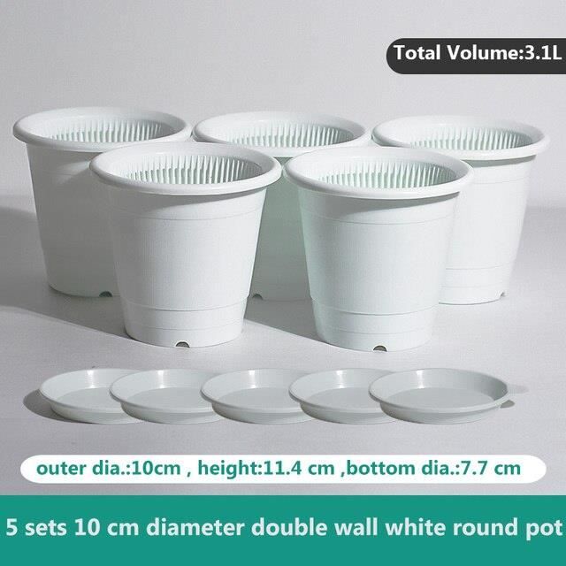 POT DE FLEUR,5 10cm white-1 pc--Pot'orchidées succulentes à Double ...