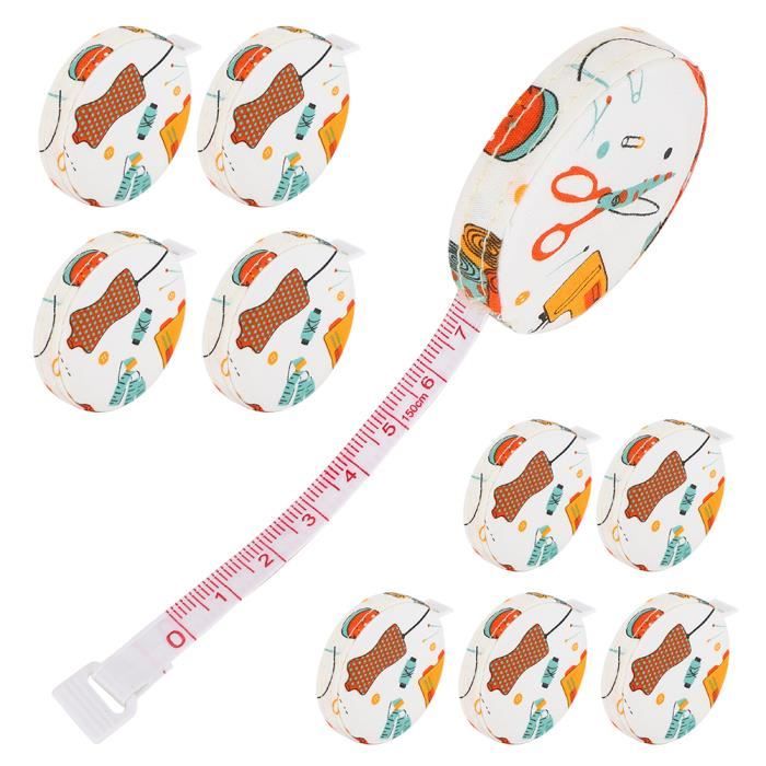 10 pièces ruban à mesurer réglable rétractable règle tissu corps sur ...