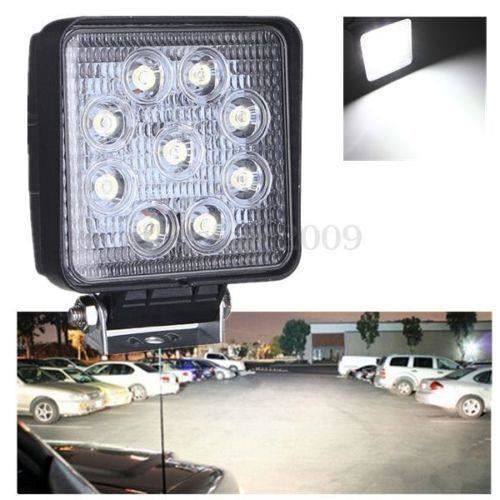 27W 12V 9LED Projecteur de Travail Carré pour Tracteur camion SUV UTV ...